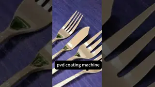 Vacuum coating machine for coating stainless steel tableware