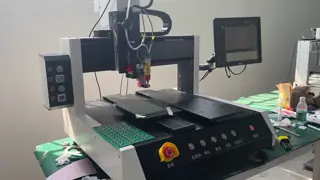 Dual table SMT glue dispenser machine with PC and CCD system