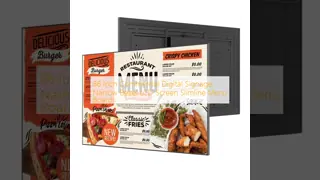 75 Inch Digital Menu Board 4K LCD Display