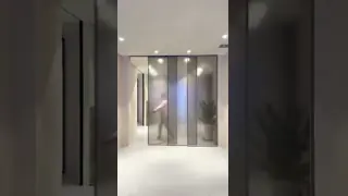 Panels Interaction Narrow Frame Interior Partition Sliding Door