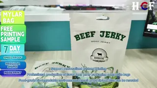 China Customized Size Custom Printed Food Grade Packaging Plastic Bag Ziplock Packaging Mylar Bag with Window and Logo Printing for sale