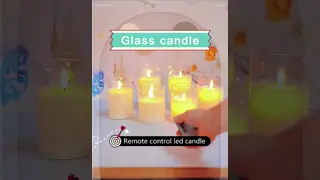 Luxury LED Pillar Candles Diamond Glass Decor