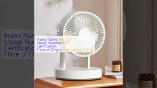 Desk Fan With Night Light Cools & Calms