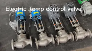 China SONGO electrci temp control valve 220VAC 24VDC SS304 PN16 Heating type, Cooling type for 220degree High-temperature steam and hot oil for sale