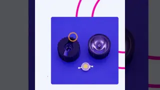 China Optical PMMA LED Lens with 45 Degree Viewing Angle and 19.8x10.75mm Size for LED Spotlight for sale