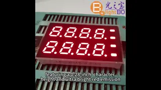 Ultra Red Dual Row 4 Digit 7 Segment LED Display common cathode for Temperature Humidity Contro