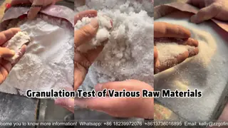 Chemical raw materials roller press extrusion granulator test site