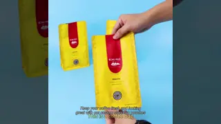 Custom Coffee Bags Stand Up Flat Bottom Pouches