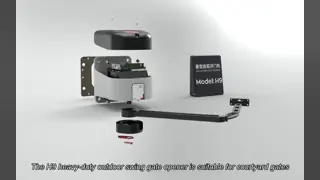 Automatic side-mounted heavy-duty swing gate opener for yard gates