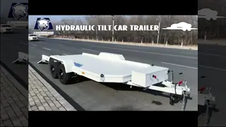 China Dual Axis Hydraulic Lifting Heavy Duty Car Trailer With Lightweight High Strength Alloy And Wireless Remote Control for sale