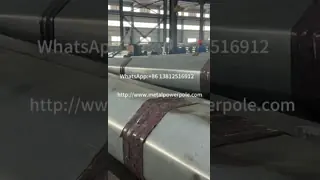 Factory Tour: How Professional High Mast Lights Are Made#Metal steel pole