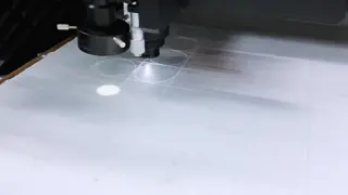1mm single-sided frosted film white glass cutting circular