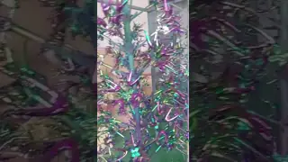 Colorful plastic handicrafts with metallic coating and texture