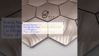 Gold Rose Gold Black PVD Mosaic Tiles