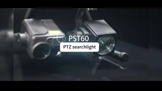 China PST60 Drone-Mounted 3-Axis Gimbal Searchlight with 60W High-Power LED, 6000Lm Brightness, and 14° Beam Angle for Long-Distance Night Lighting for sale