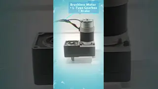 Brushless Motor with L-Type Gearbox and Integrated Brake