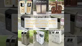 Custom Steel Outdoor Trash Bins