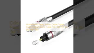 Gold Toslink Cable Crystal Clear Audio