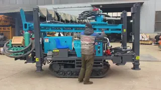 Pneumatic Drilling Rig 200m Depth 18MT Lift