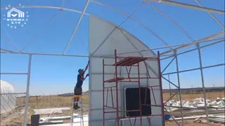 China Automated Light Deprivation Greenhouse with 8mm Twin-Wall PC Board and Hot-Dip Galvanized Steel Frame Controlled by Smart PLC System for sale