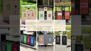 Cartoon Bins Outdoor Sanitation Parks Schools