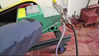 hydro blasting machine is working