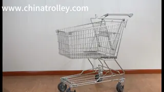 Retail storage Chromed Asian Markte Supermarket Shopping Trolley