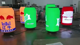 Irregularly shaped aluminum can LED displays create a visual focal point for brands, delivering high