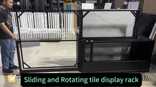 Customized Metal Pulling-out And Rotating Tile Display Stand Rack For 12001200mm Boards