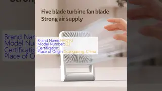 China Lightweight Portable Desk Fan with 1200mAh Battery and Brushless Motor for Efficient Cooling for sale