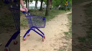 Metal Kids Supermarket Shopping Trolley