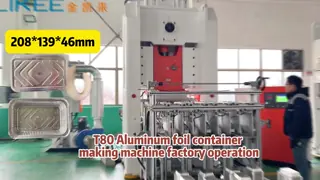 T80 Aluminum foil container making machine 8389 pan factory operation