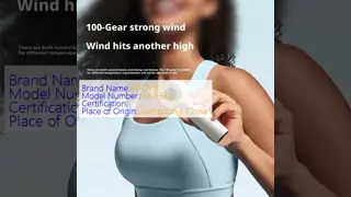 100 Speed Mini Fan Digital Display Portable Cooling