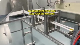 China Dose Liquid Filling Small Wet Tissue Lens Wipe Automatic Making Packing Machine for sale