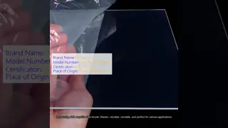 Transparent Acrylic Sheet Cast Production Process Suitable for Various Applications