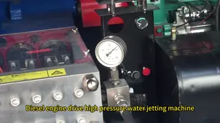 China 85L/Min 1500bar Diesel High Pressure Water Jetting Machine for Reactor Cleaning with 3D Rotary Nozzle for sale