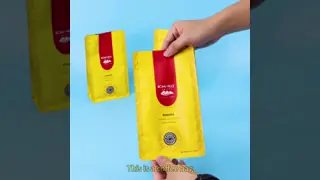 Yellow Full-Printed Octagonal Seal Coffee Bag with Valve