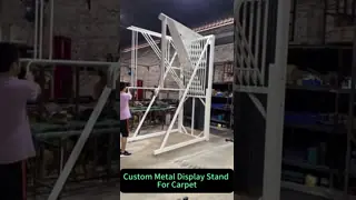 Customized Flip-page Double-sided Metal Carpet Display Stand Rack
