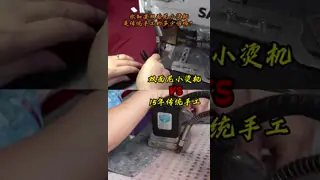 Double-sided wool fabric ironing machine VS manual ironing. #machine #ironingboard#bonding machine