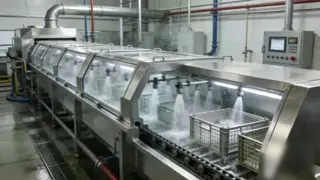 Industrial tunnel-type basket washing machine