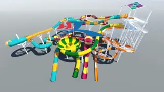 Theme Water Park giant space loop water park