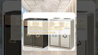Luxury Stainless Steel Trash Can for Hotels