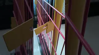 Edge protection fence panel and post connection