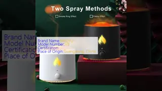 Flame Diffuser Cool Mist Humidifier Air Purifier