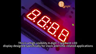 High-Visibility Ultra Red 4-Digit LED Clock Display Unit