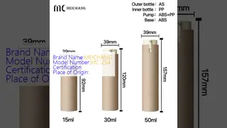 China 15ml 30ml 50ml Press-Type Refillable Airless Pump Bottle with Eco-Friendly Materials for Serums and Creams for sale