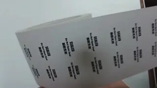 Fragile paper label material