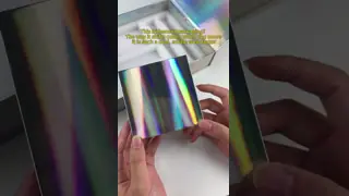China Luxury Custom Holographic Silver Jewelry Gift Box with OEM Logo on Coated Paper for sale