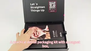 China Custom Luxury Magnetic Dental Braces Kit Box with 350g Thickness Orthodontic Aligner Packaging Box for sale