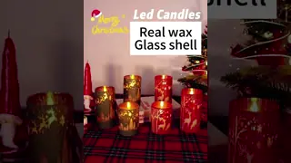 China Customized Christmas Decoration Candle Remote Control Real Wax Christmas Tree Candles for sale